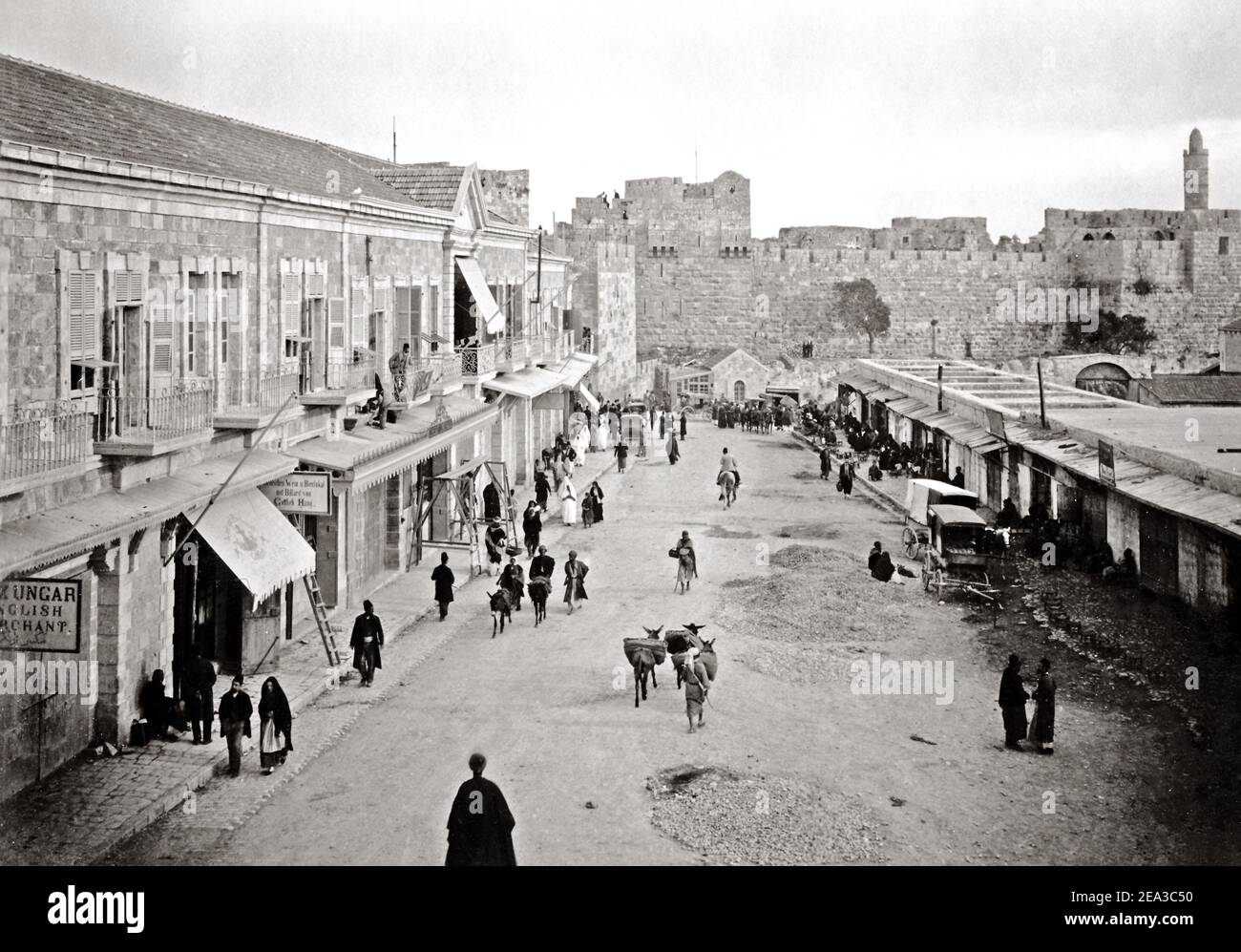 Late 19th century photograph - Street in Jerusalem Palestine (Israel ...