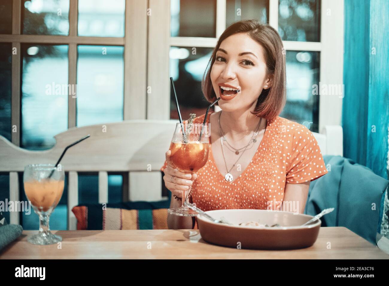 Young woman drinking vodka model hi-res stock photography and images ...