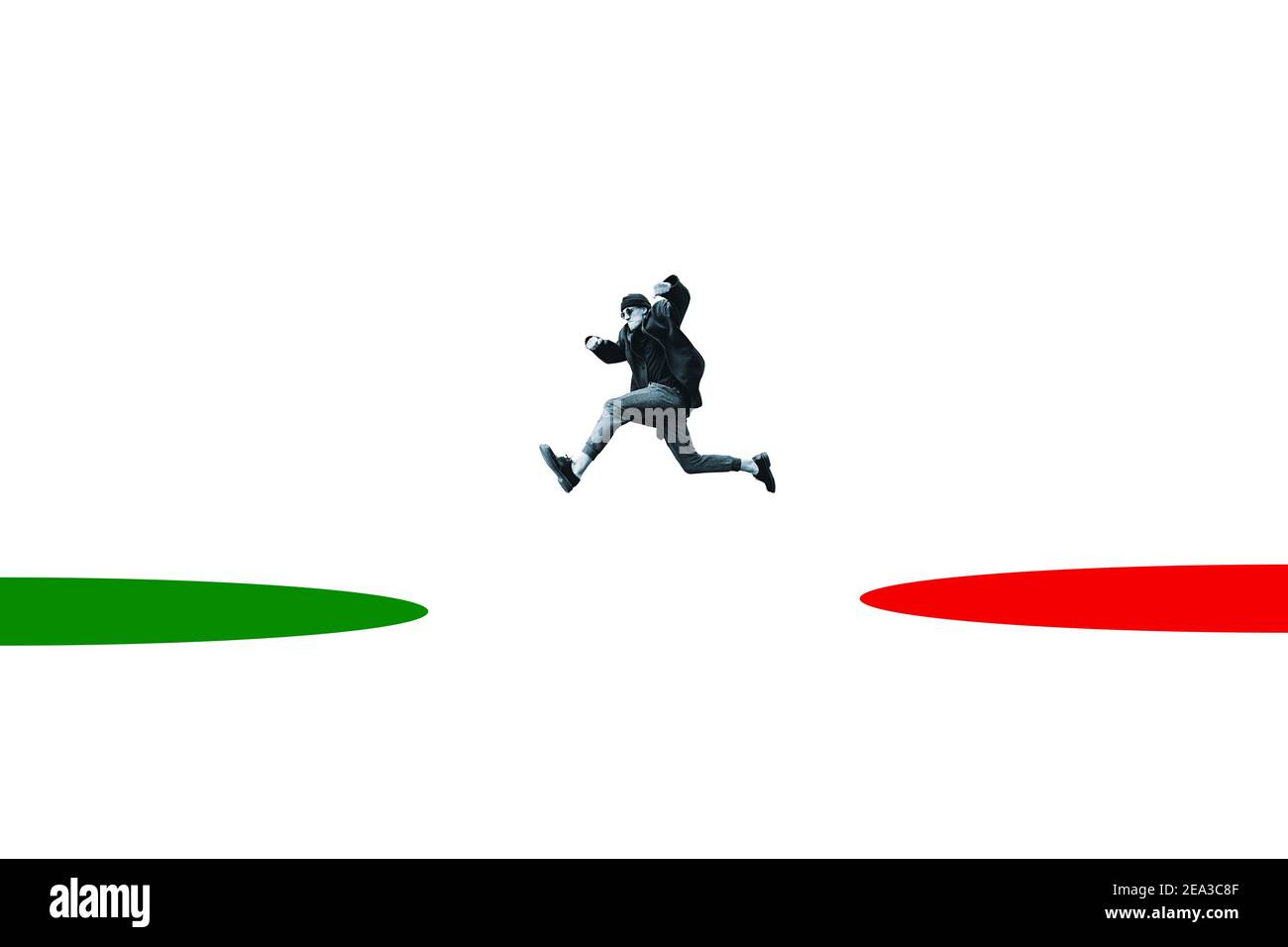 Big jump from red to green or wrong to right or punishment escape ...