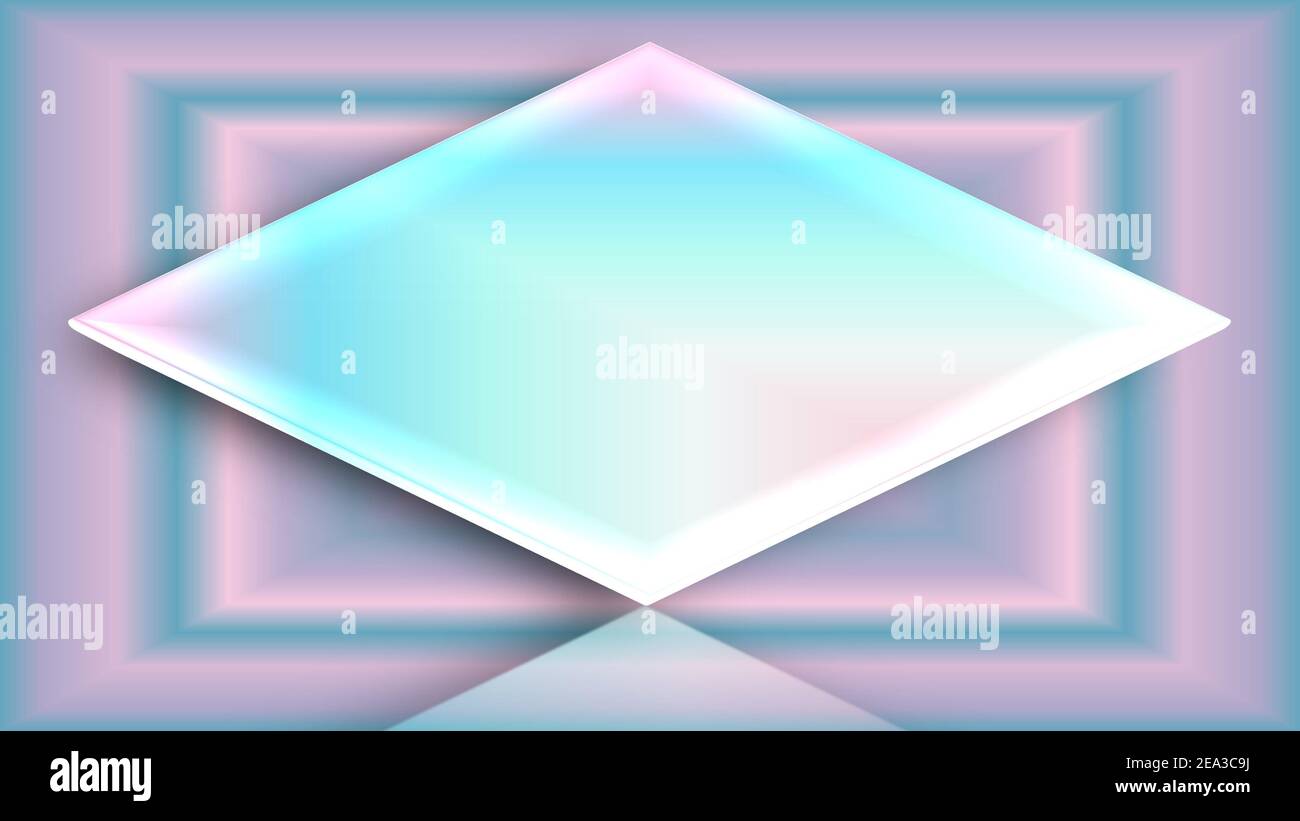 An abstract 3d iridescent diamond shape background image Stock Photo ...