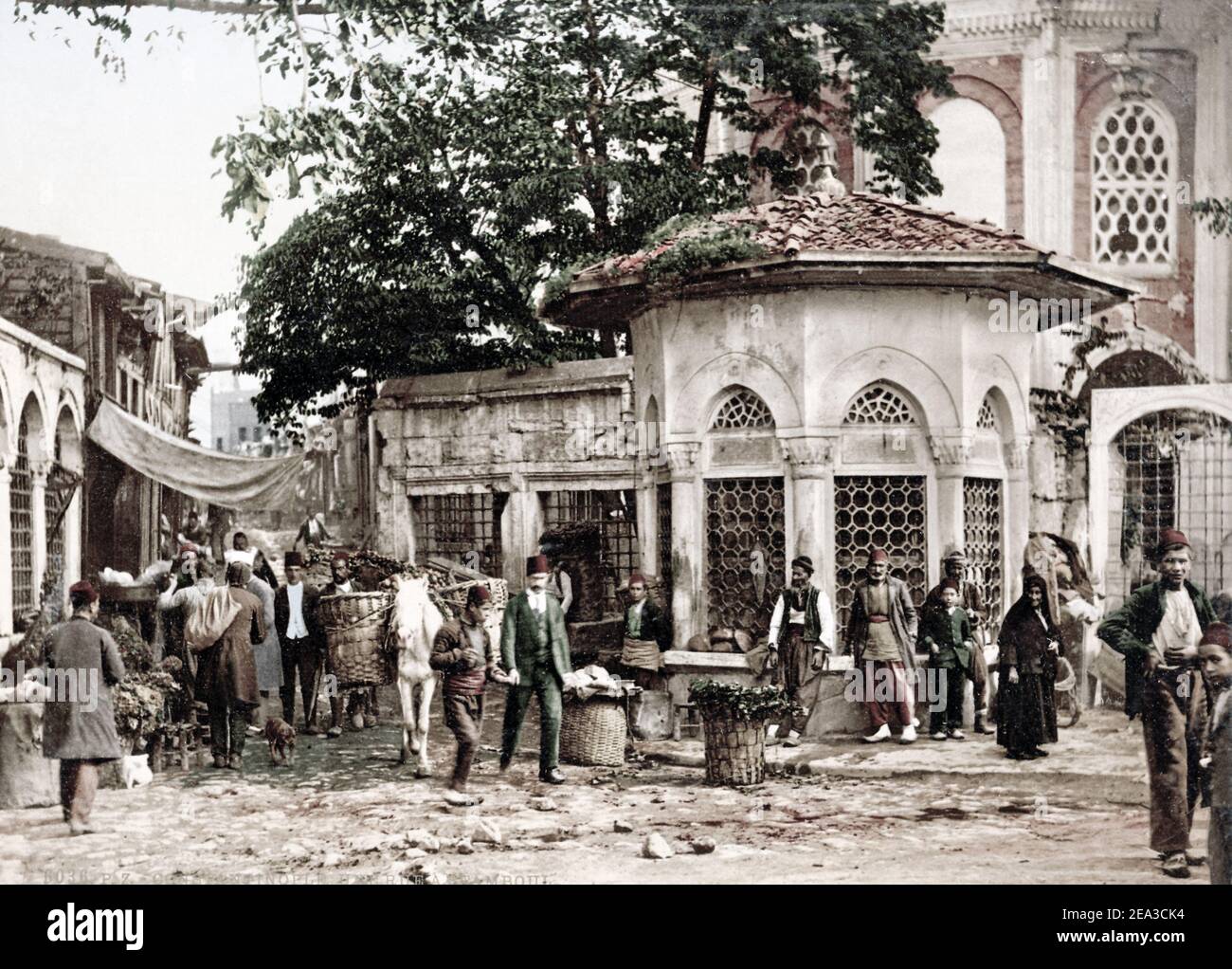 Late 19th century photograph - Street scene in Constantinople (Istanbul ...