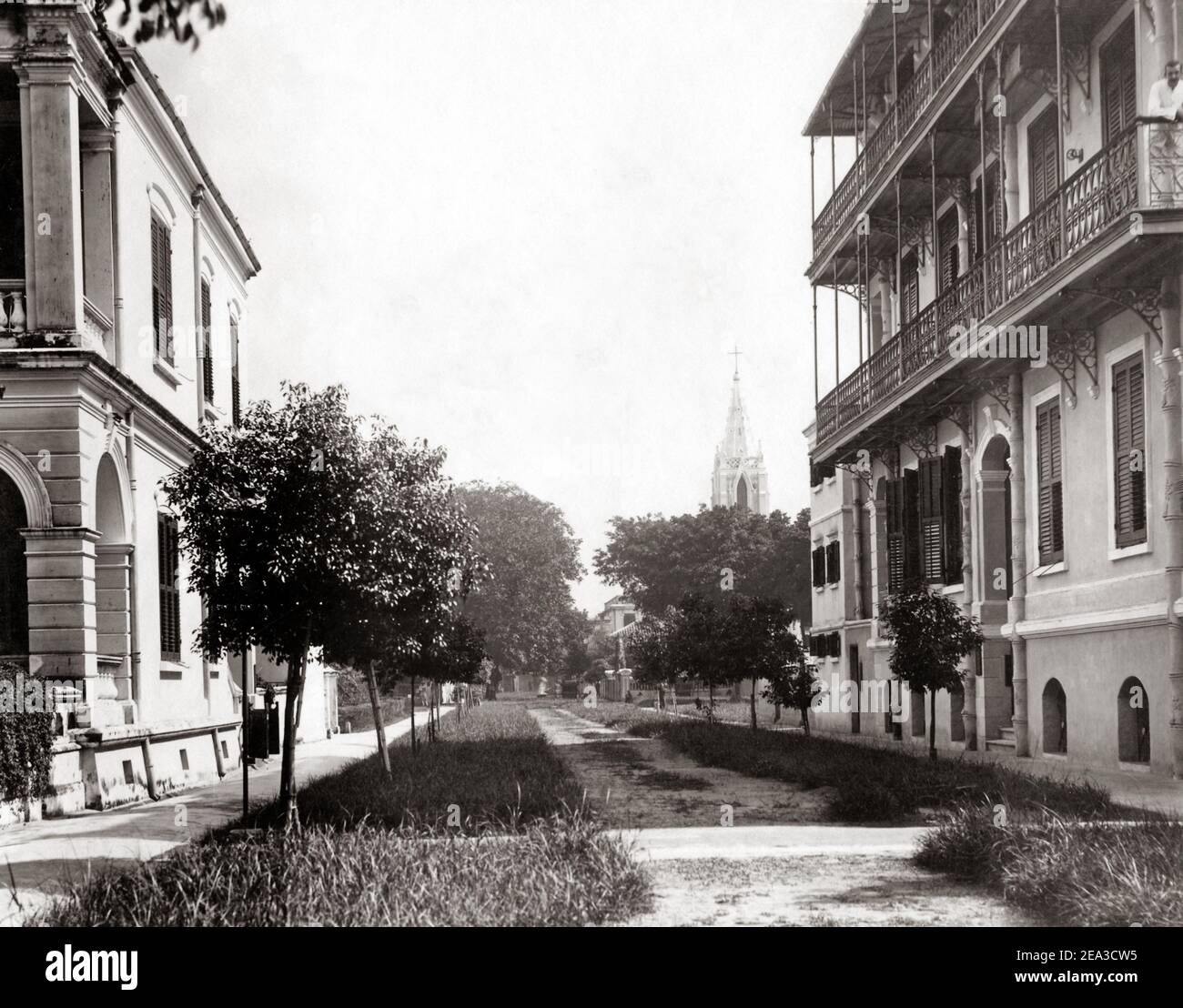 Late 19th century photograph - Shameen, Shamien, foreign settlement ...