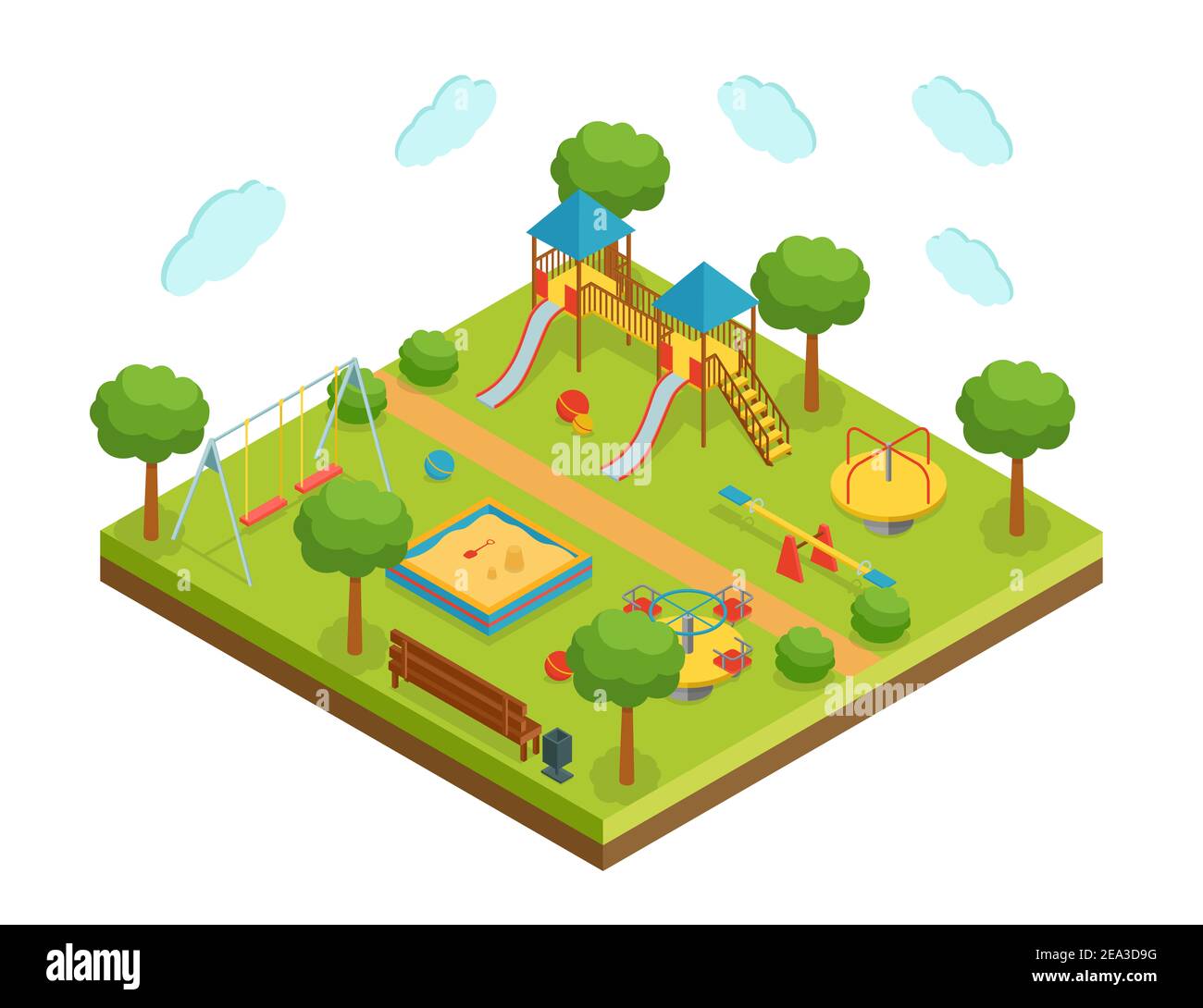 School Playground Cut Out Stock Images & Pictures - Alamy