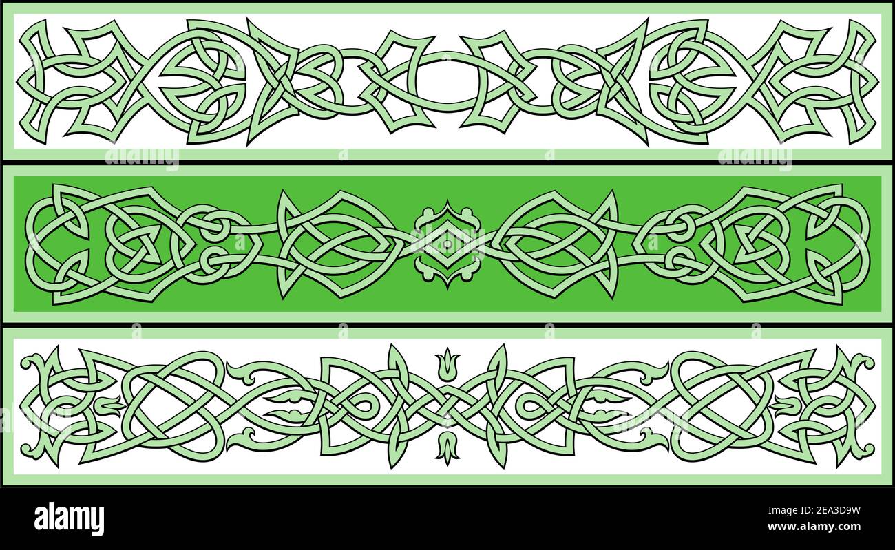 Celtic ornaments and patterns for irish or religious design Stock ...