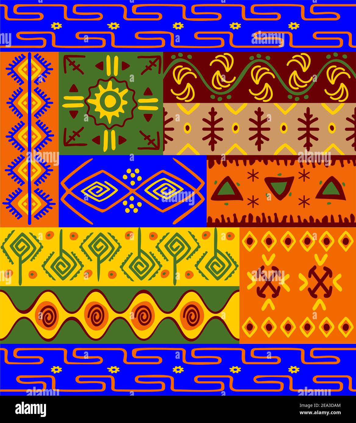 Abstract ethnic patterns and ornaments for design Stock Vector Image ...