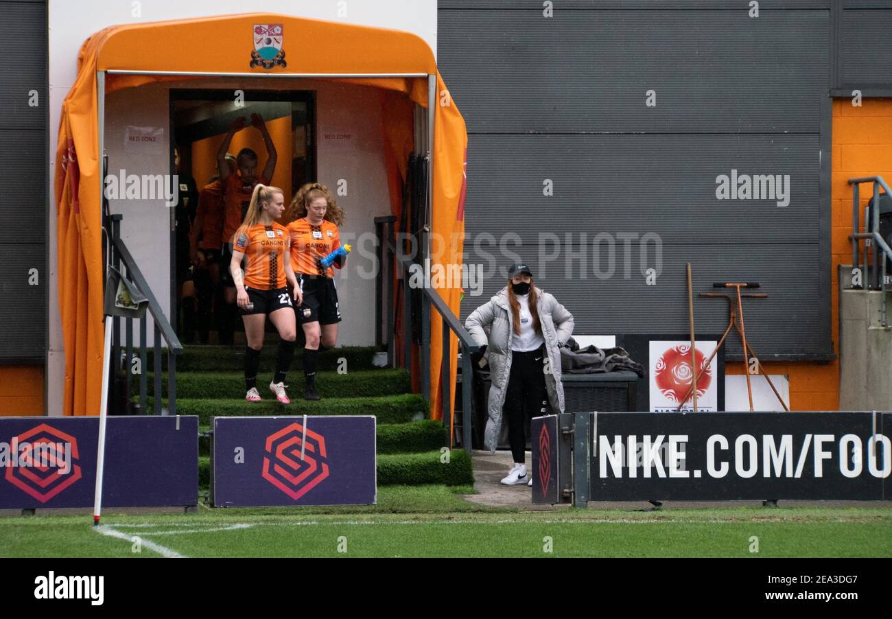 London Bees entrance during the Women’s Super League game between ...