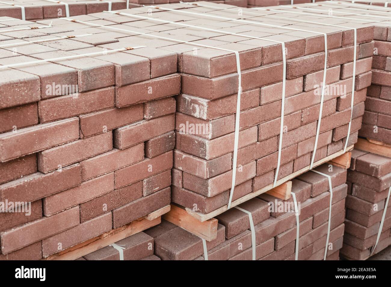 Red concrete paving bricks hi-res stock photography and images - Alamy