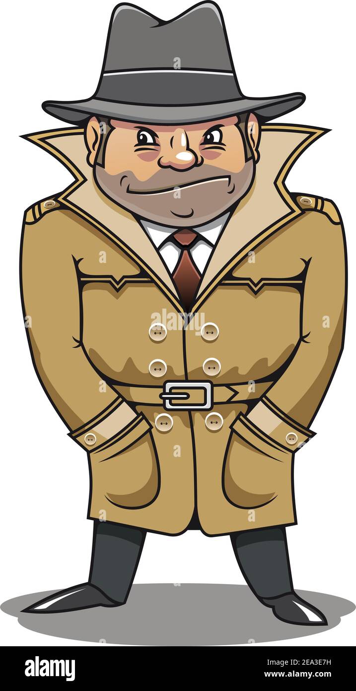 Detective agent or spy man for security or police concept design Stock ...