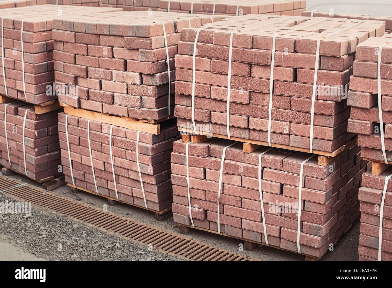 Construction material warehouse stack bricks hi-res stock photography ...