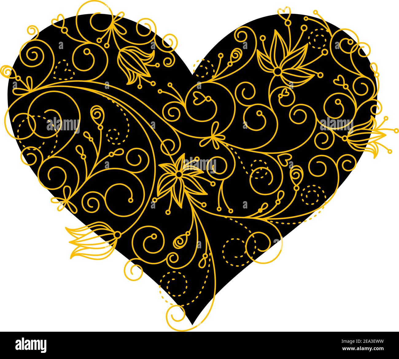 Abstract floral heart background for textile or invitation card design ...