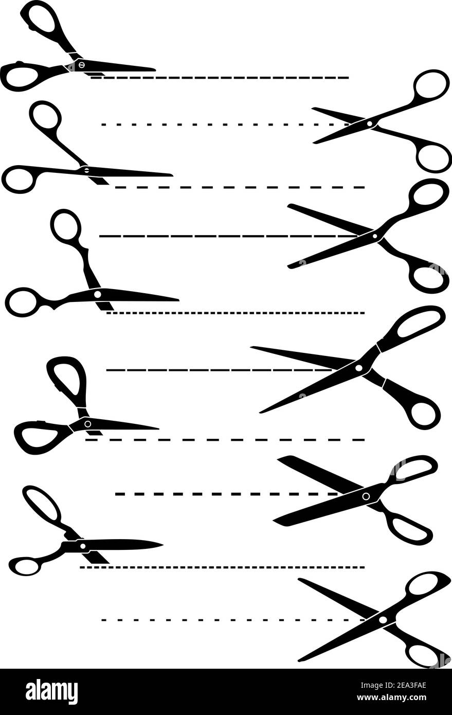 Set of template cutting scissors for fod or toys design Stock Vector ...