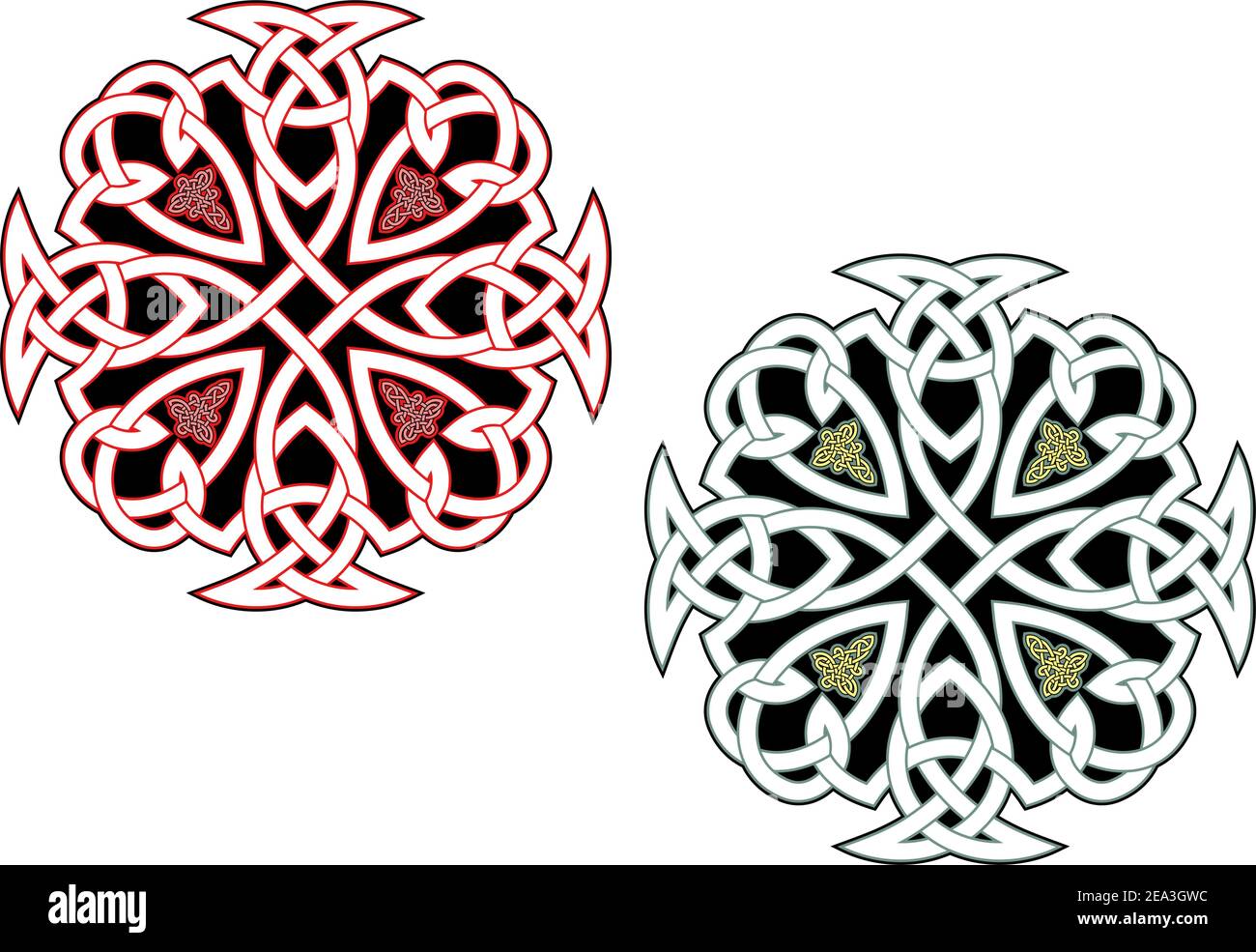 Celtic ornaments and patterns for irish or religious design Stock ...