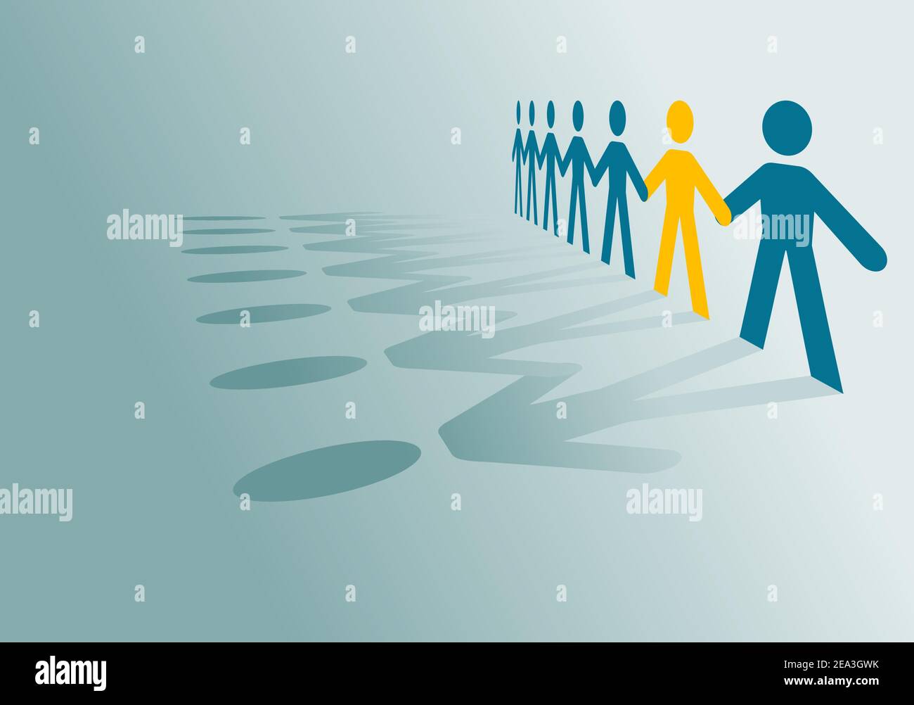 Paper peoples community for communication or partnership concept design ...