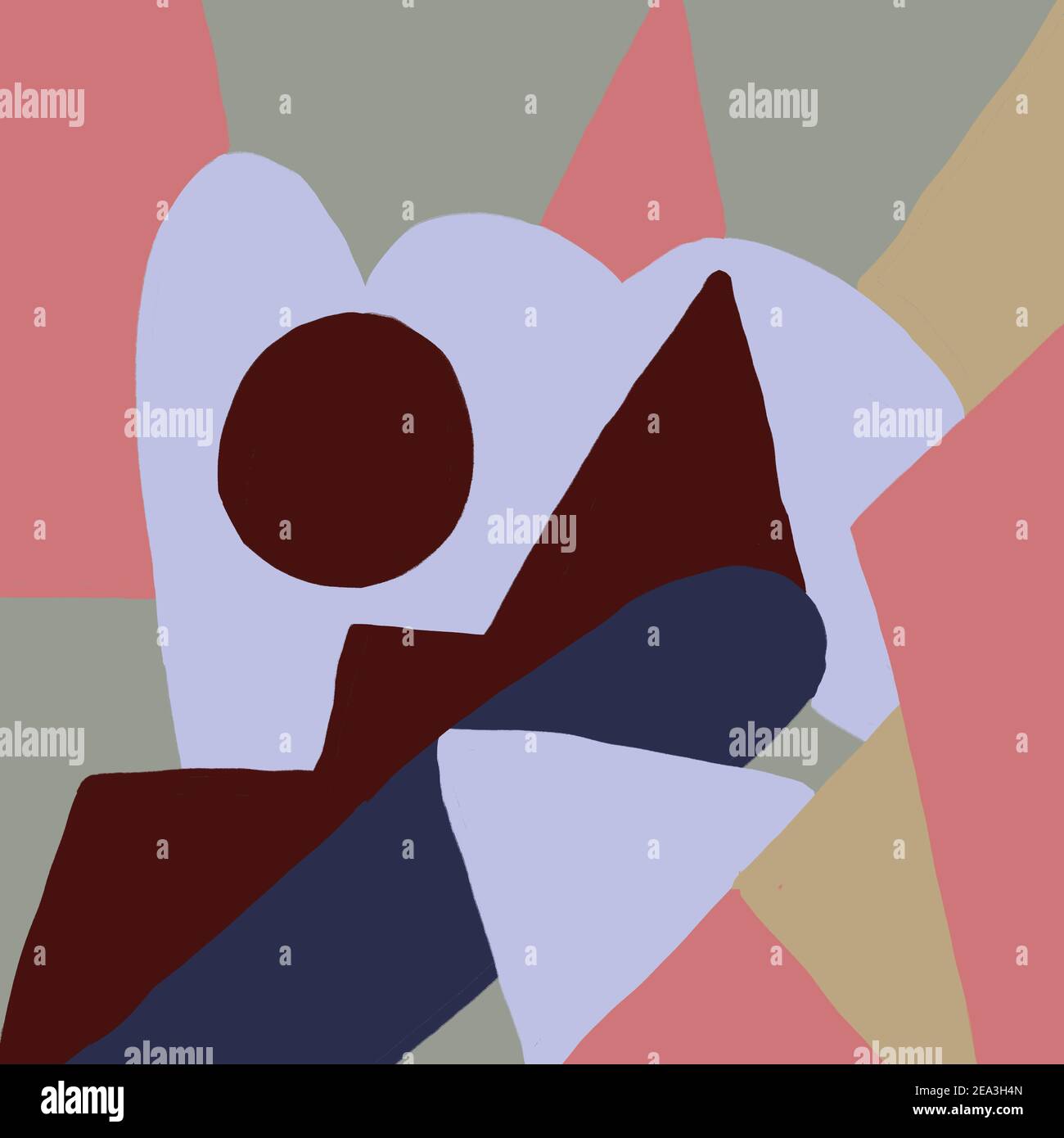 Seamless abstract cubism pattern with zigzag shapes and circles. Trendy ...