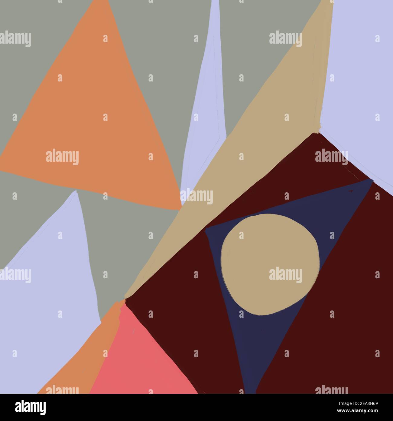 Seamless abstract cubism pattern with geometric shape. Trendy and arty ...