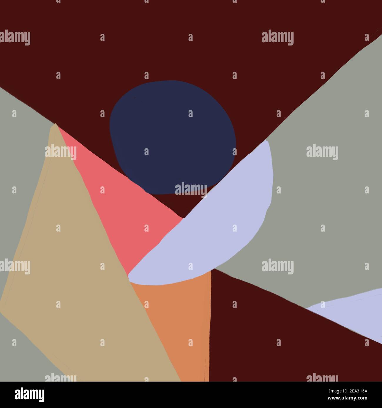 Seamless abstract cubism pattern with zigzag shapes and circles. Trendy ...