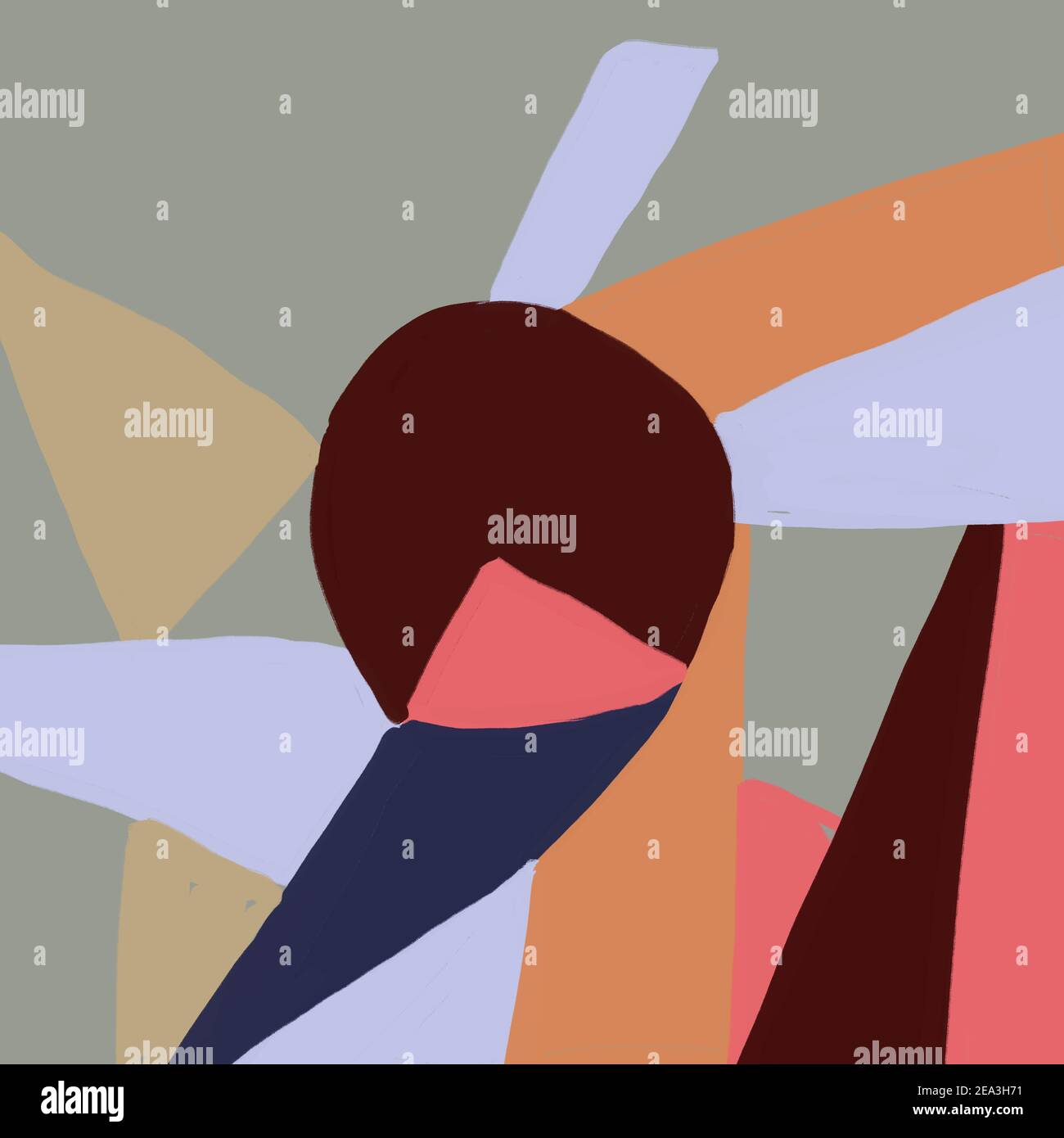 Seamless abstract cubism pattern with simple form. Trendy and arty ...