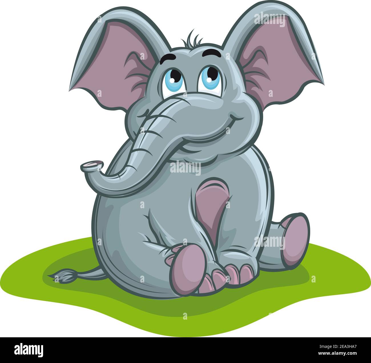 Cute elephant baby in cartoon style for design Stock Vector Image & Art ...