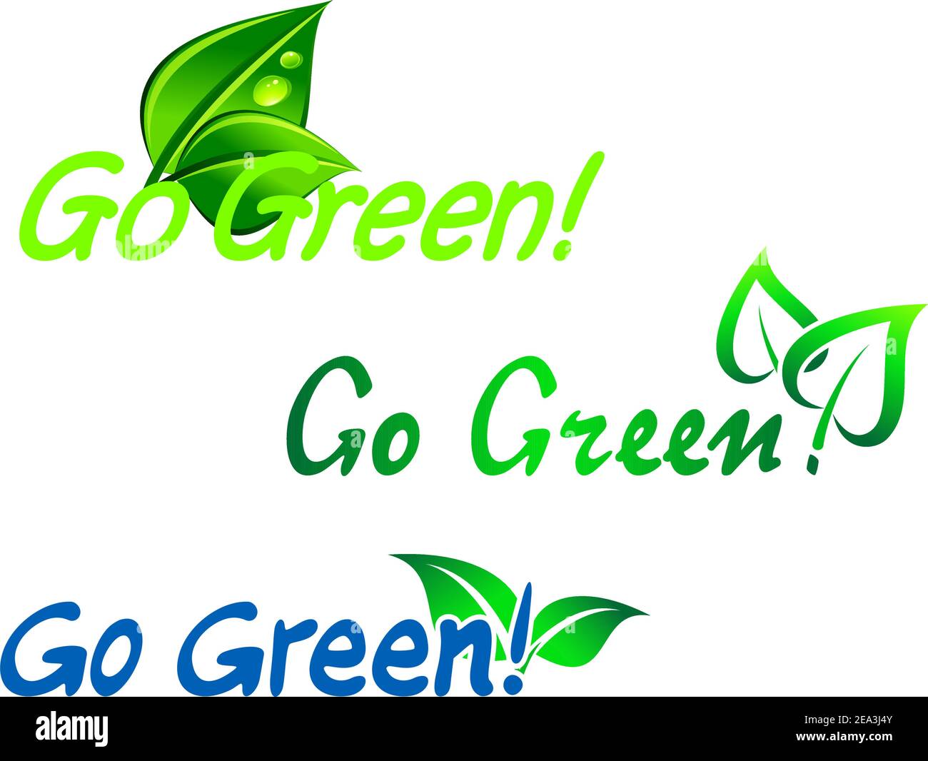 Set of go green symbols for ecology design Stock Vector Image & Art - Alamy