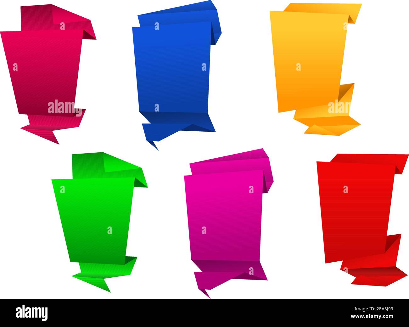 Set vertical banners paper Cut Out Stock Images & Pictures - Alamy