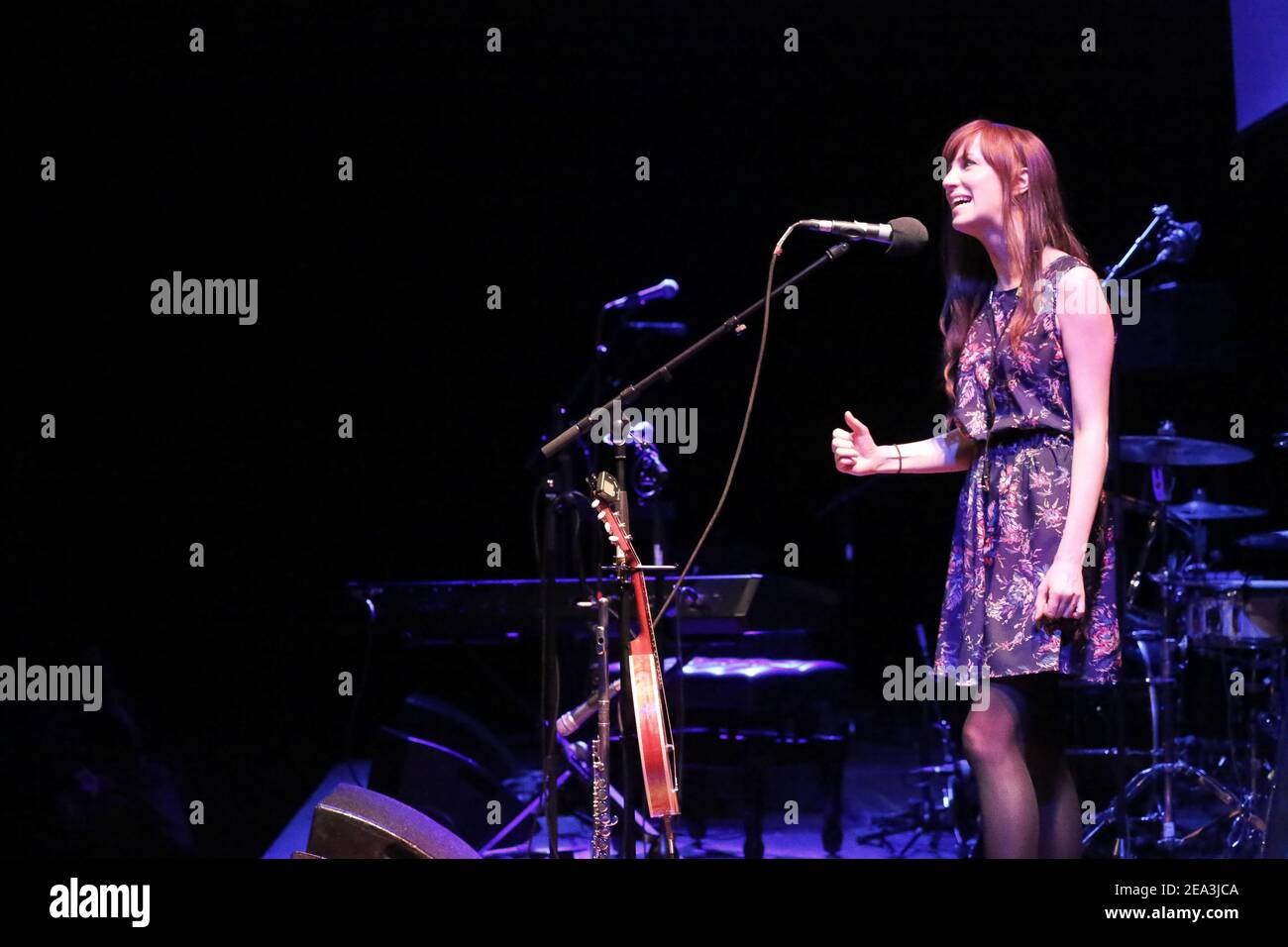 Laura J Martin performing live on stage at the Purcell Room supporting ...