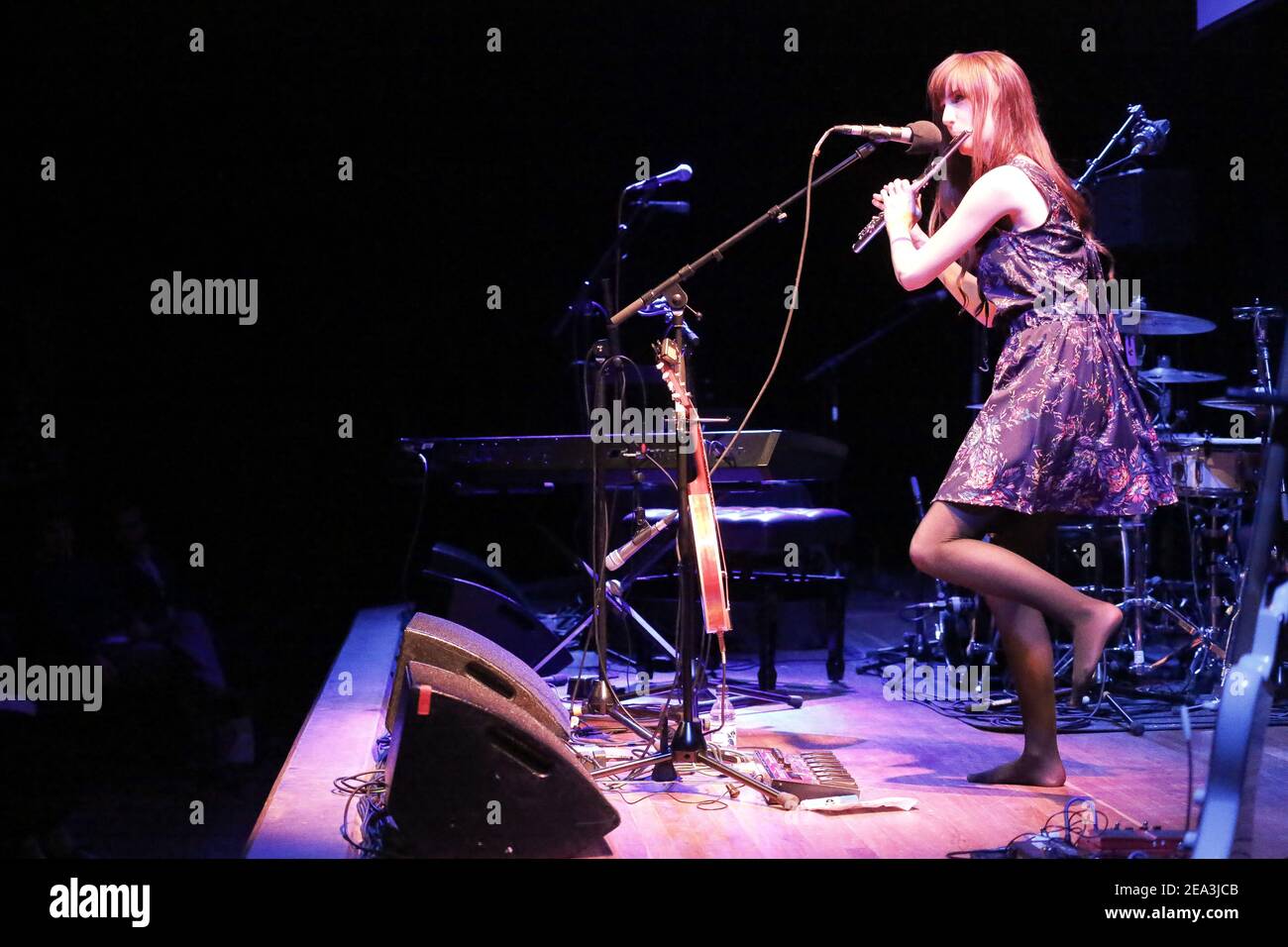 Laura J Martin performing live on stage at the Purcell Room supporting ...