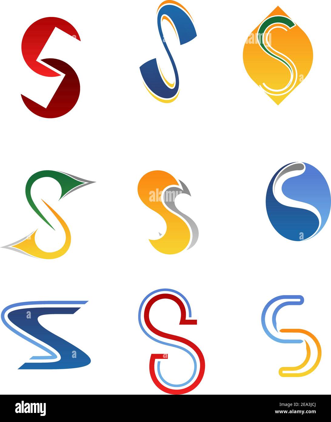 Set of alphabet symbols and elements of letter S Stock Vector Image ...