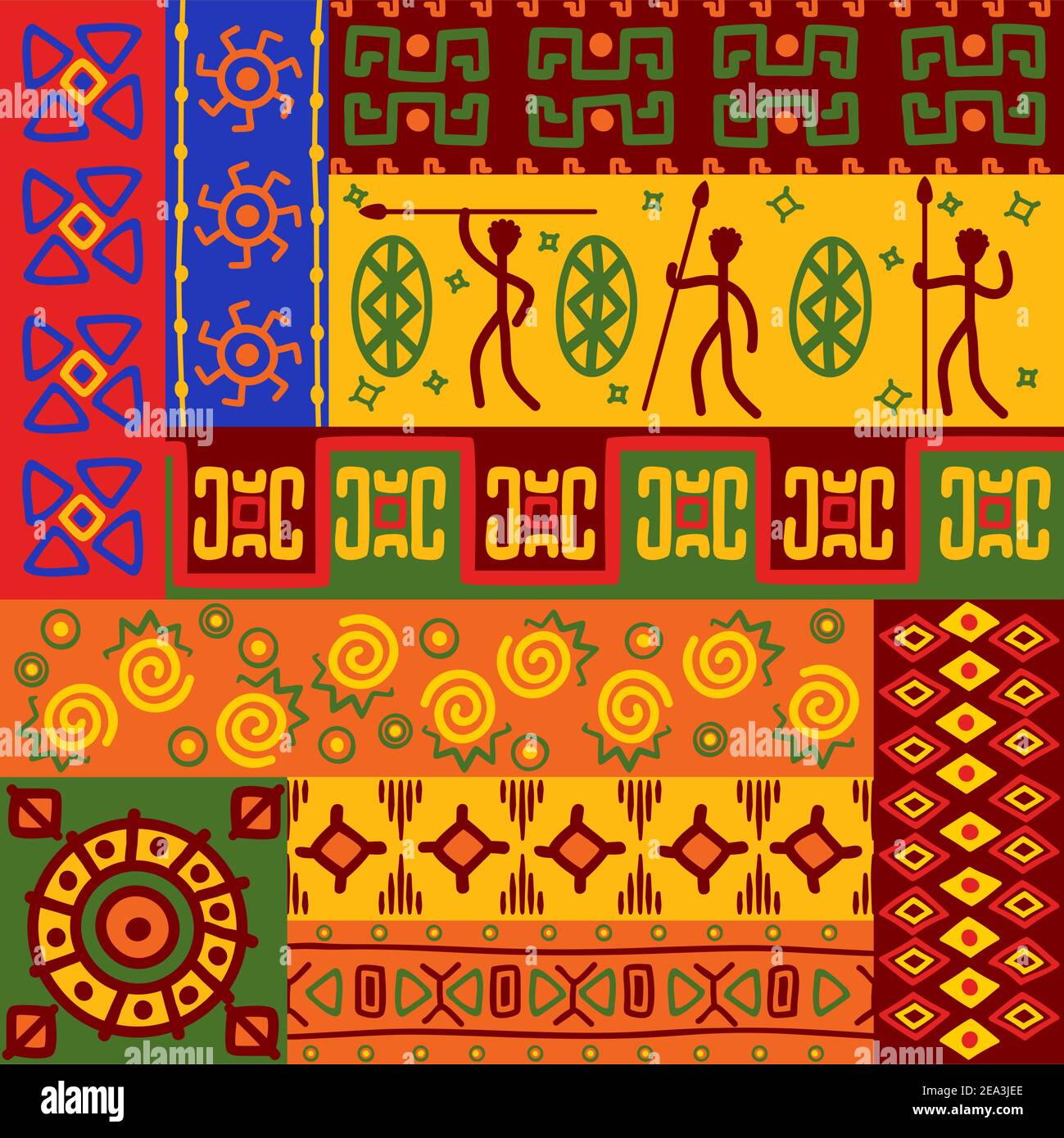 Abstract african ethnic patterns and ornaments for design Stock Vector ...