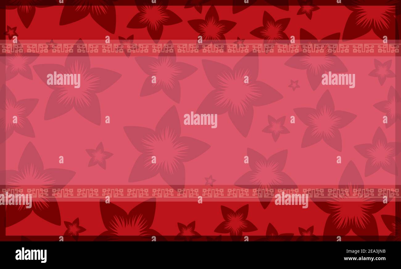 Template with pink label decorated with Chinese pattern frame and ...