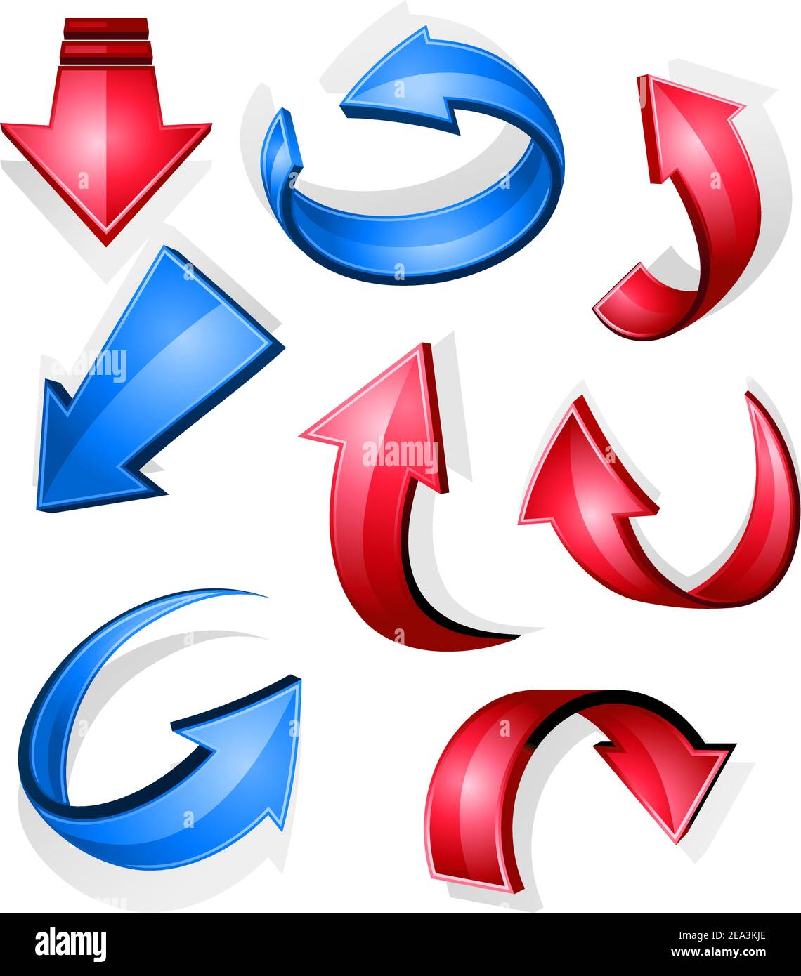 Glossy arrow icons and symbols for web design Stock Vector Image & Art ...