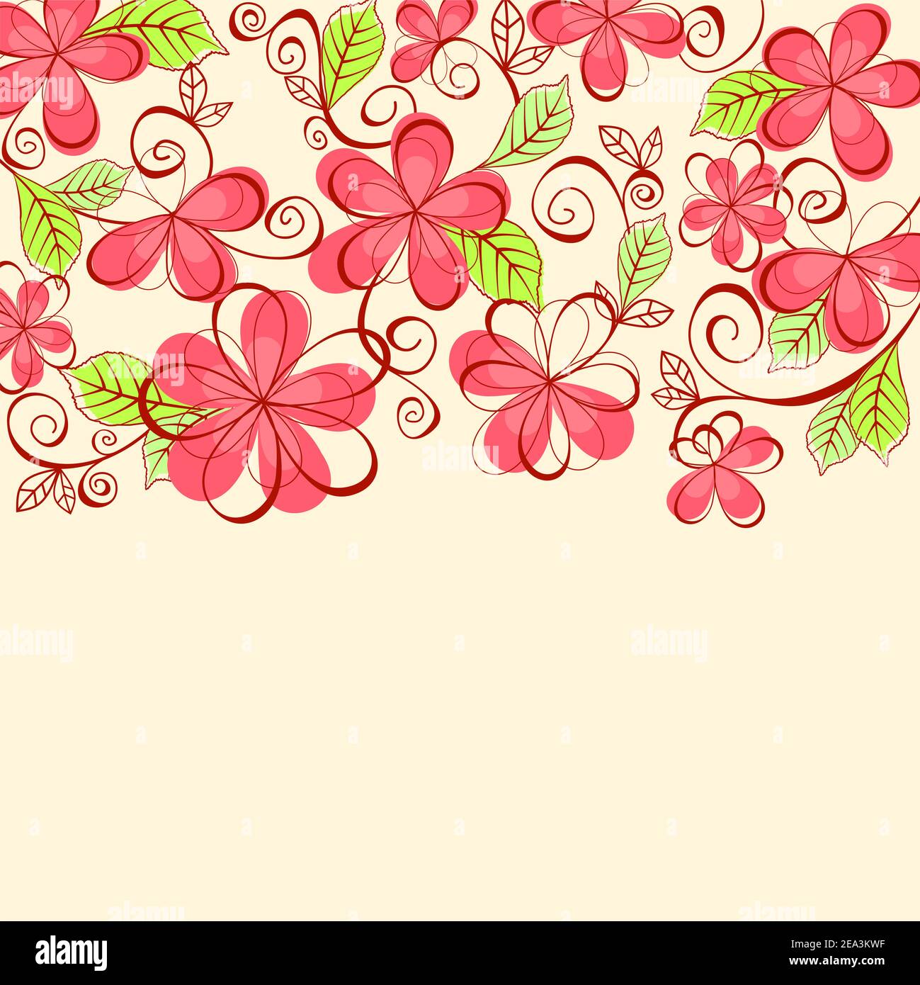 Floral background for textile or invitation card design Stock Vector ...
