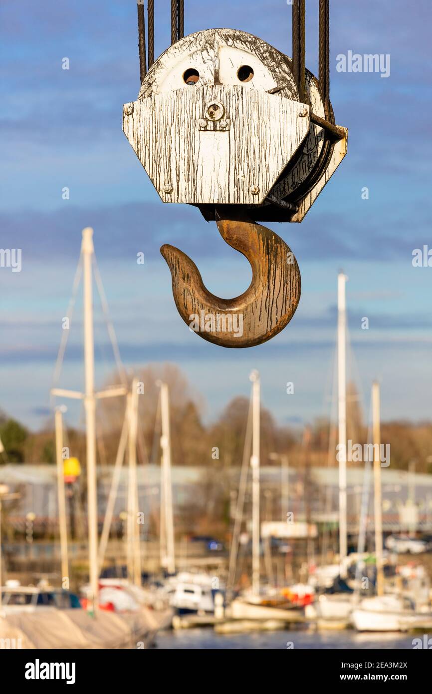 Dock warehouse pulley hoist with cargo hi-res stock photography and ...