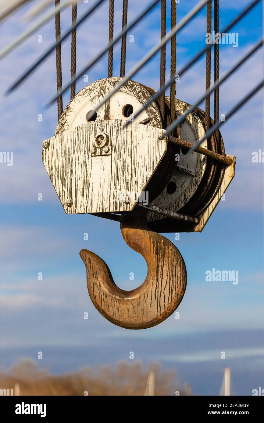 Industrial hook lift crane hi-res stock photography and images - Alamy