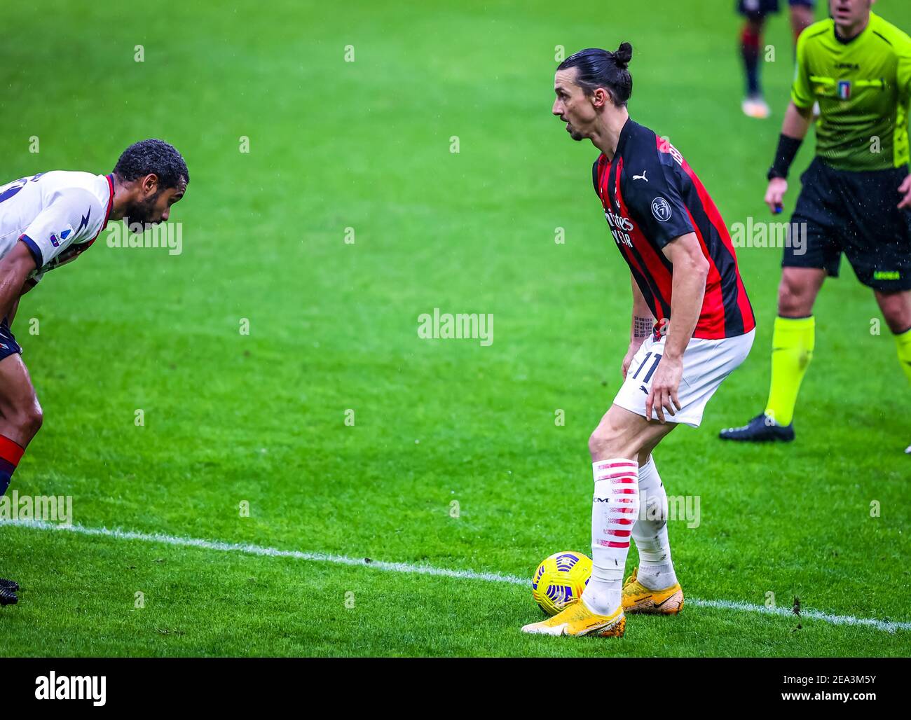 Zlatan Ibrahimovic of AC Milan seen in action during the Serie A 2020/ ...