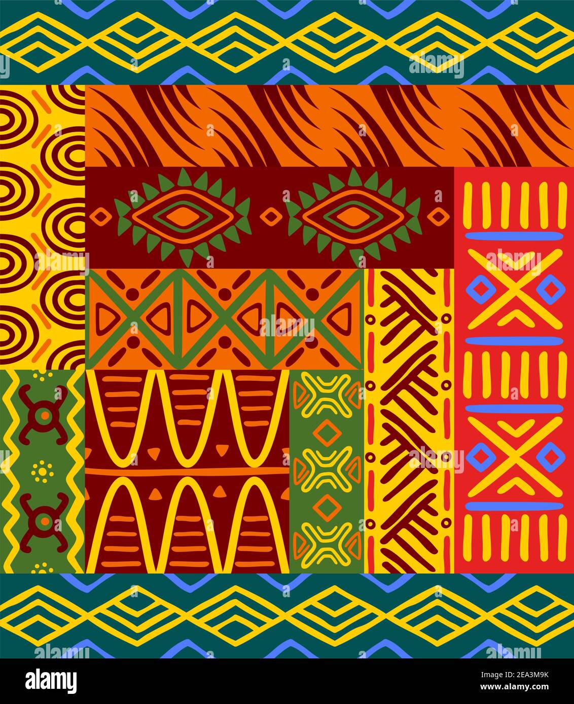 Abstract ethnic patterns and ornaments for design Stock Vector Image ...