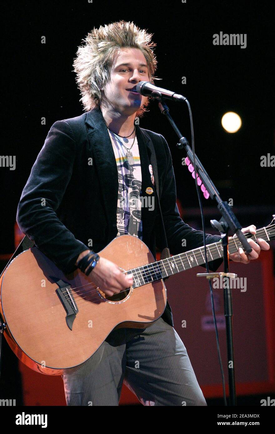 Ryan Cabrera performs live during the filming of his first DVD at the ...