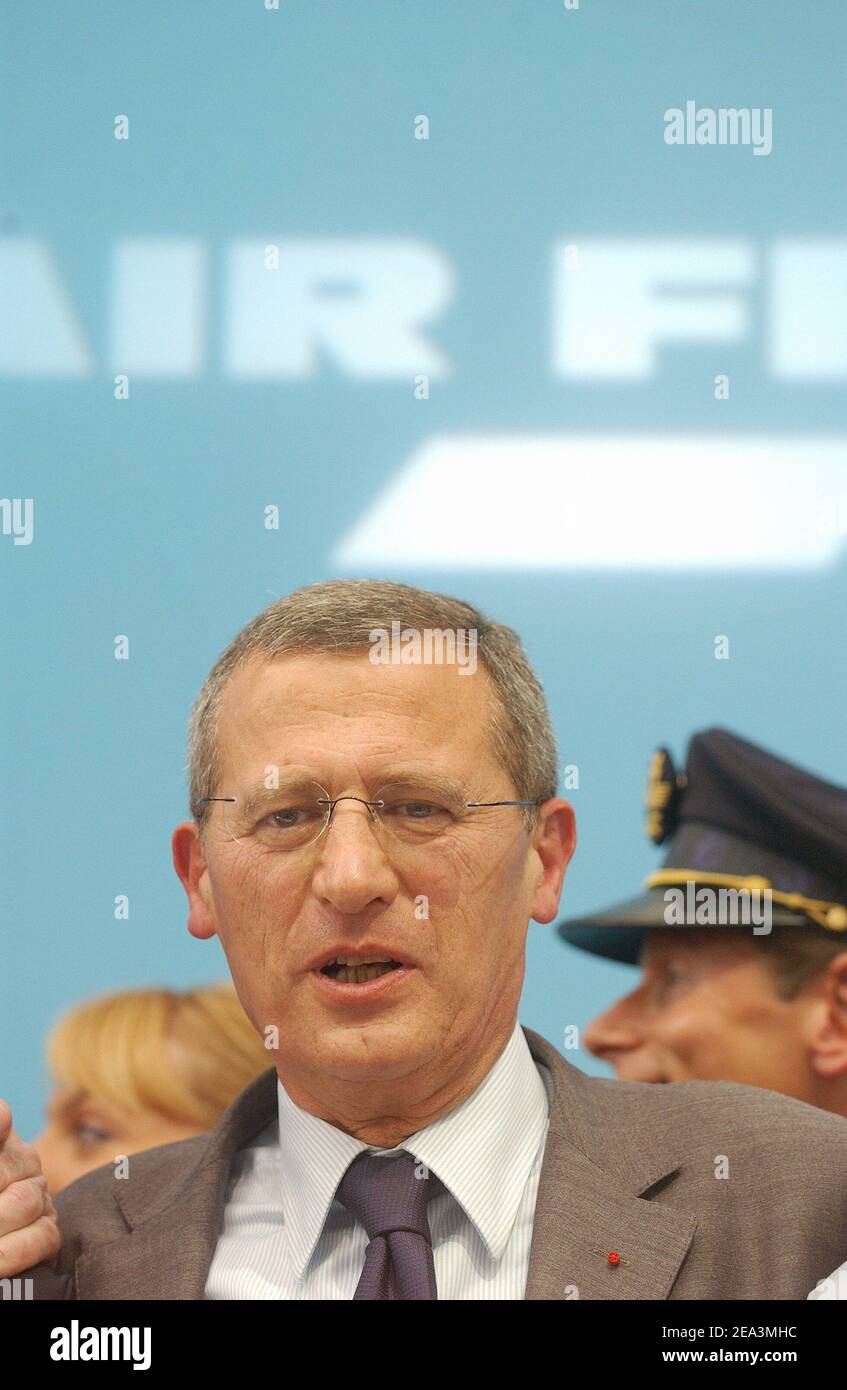 Air France CEO Jean-Cyril Spinetta attends the Presentation of the new ...