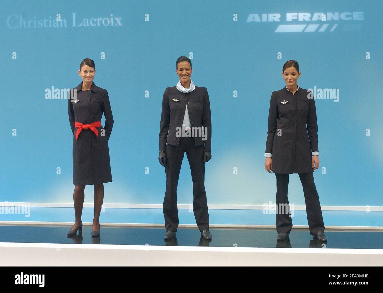 Presentation of the new Air France uniform designed by Christian ...