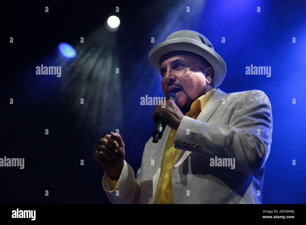 Dennis Alcapone performing live on stage at the Jamaica 50 Festival at ...