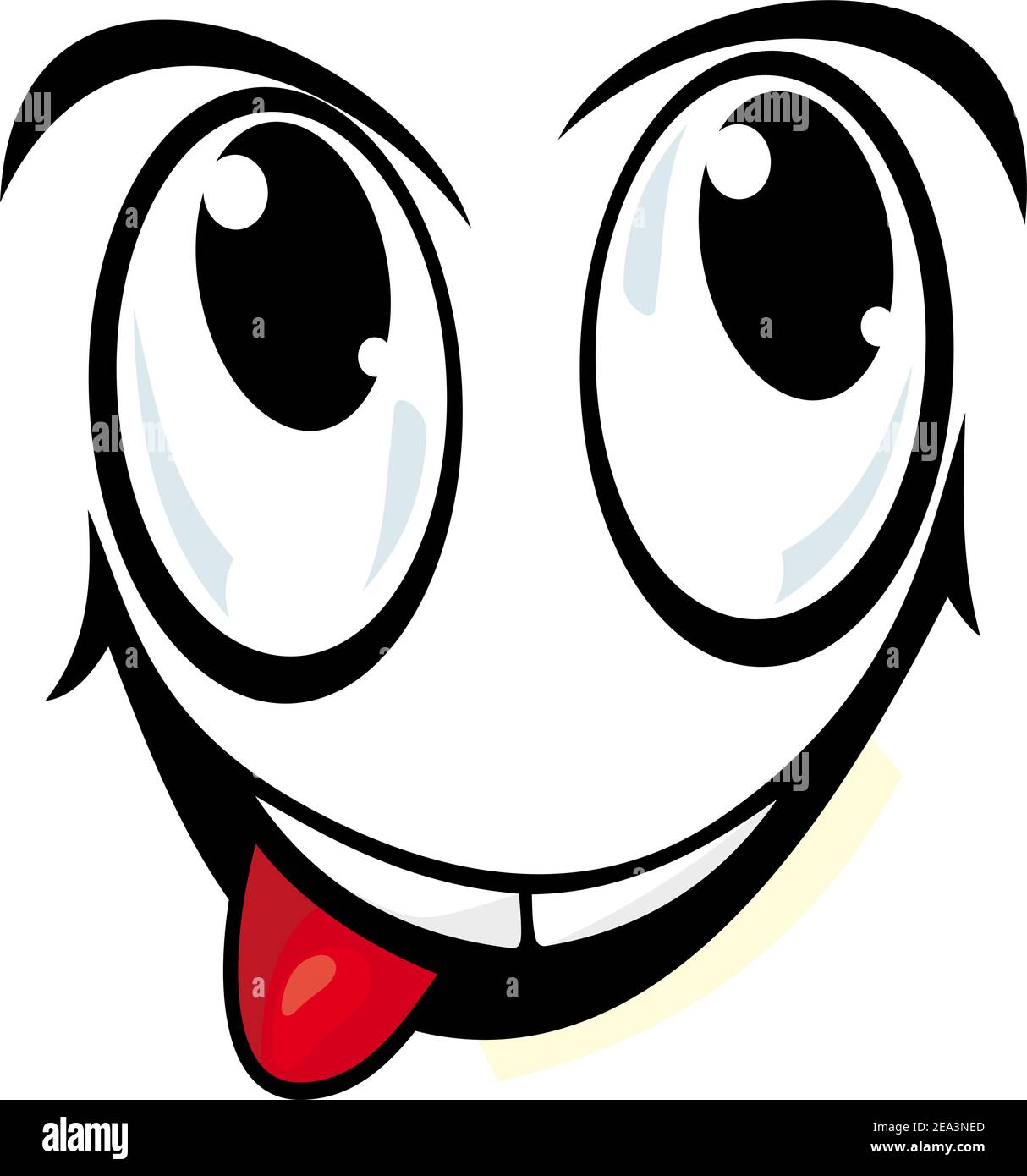 Smiling face in cartoon style for comics design Stock Vector Image ...