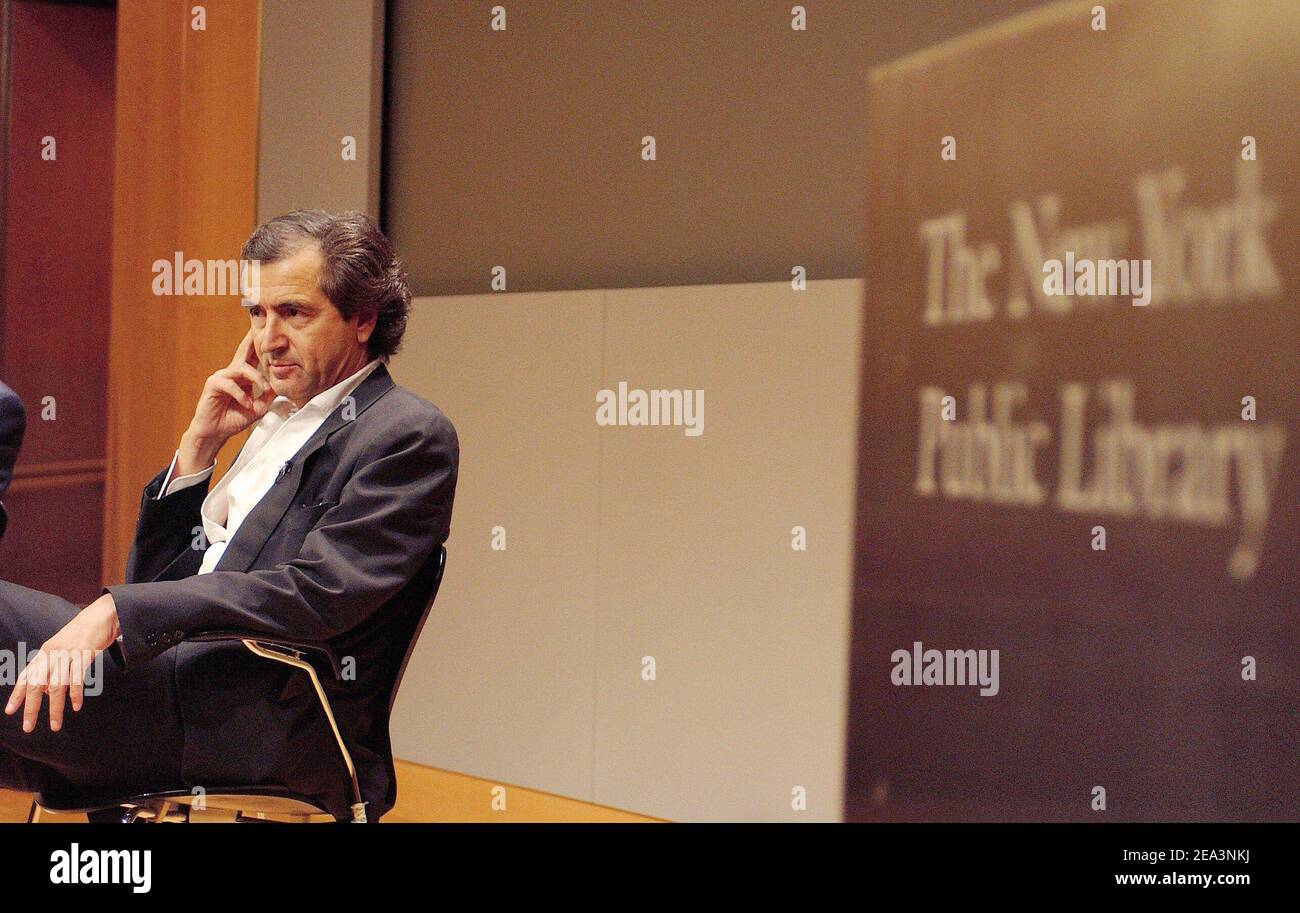 French philosopher Bernard-Henri Levy is interviewed by David Brooks ...