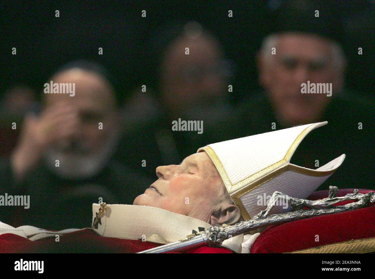 Pope John Paul II's body is lying in state in St. Peter's Basilica at ...