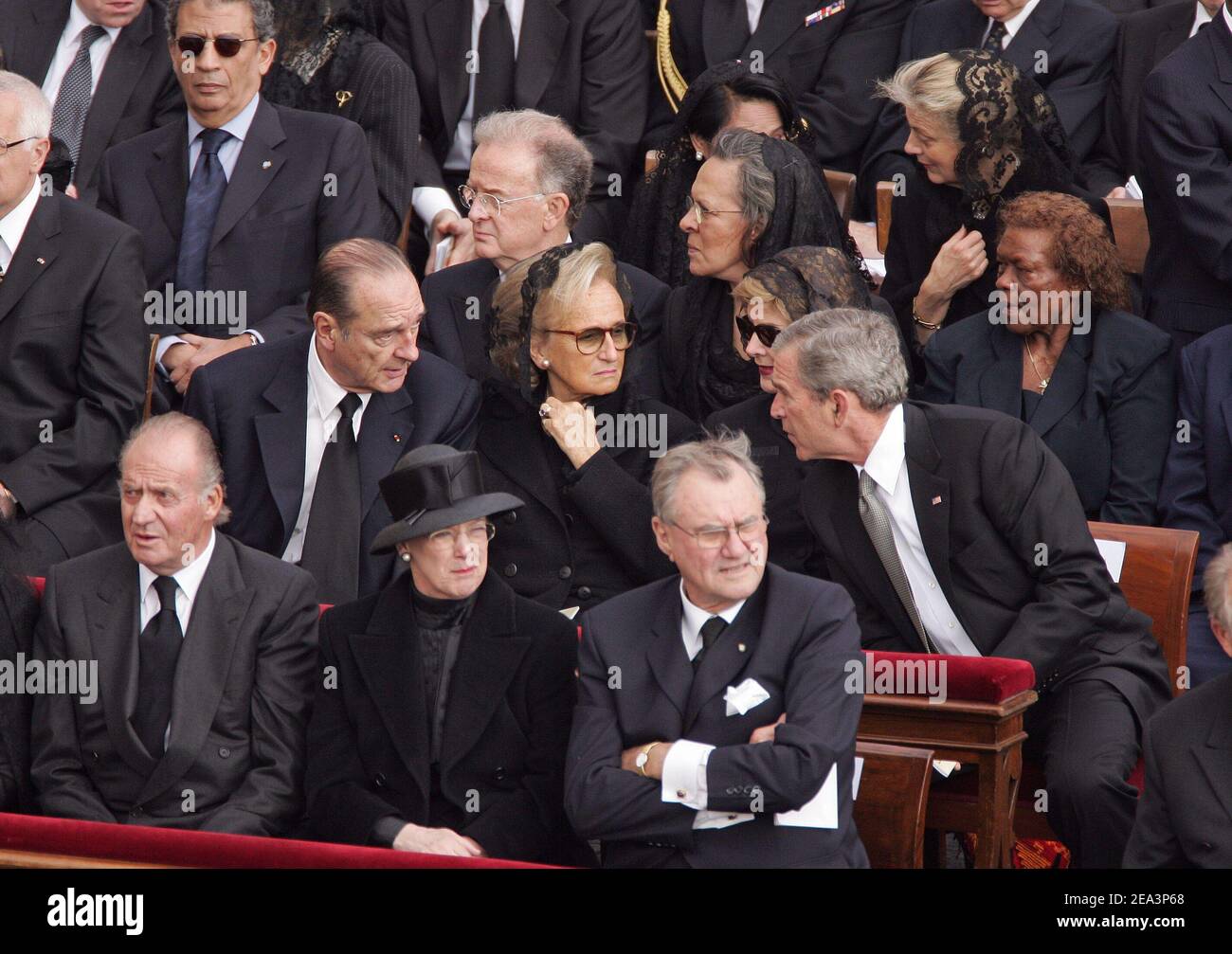 French President Jacques Chirac and his wife Bernadette, U.S. President ...