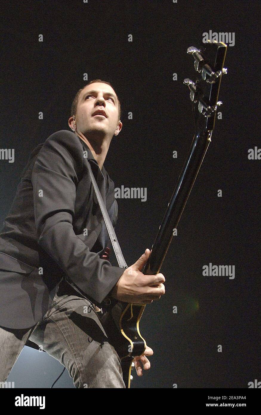 French singer Calogero performs live on stage at the Zenith in Paris ...