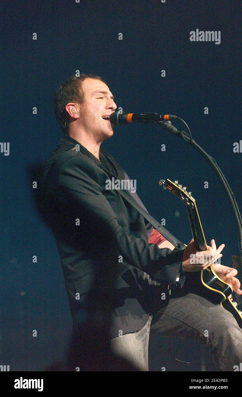 French singer Calogero performs live on stage at the Zenith in Paris ...