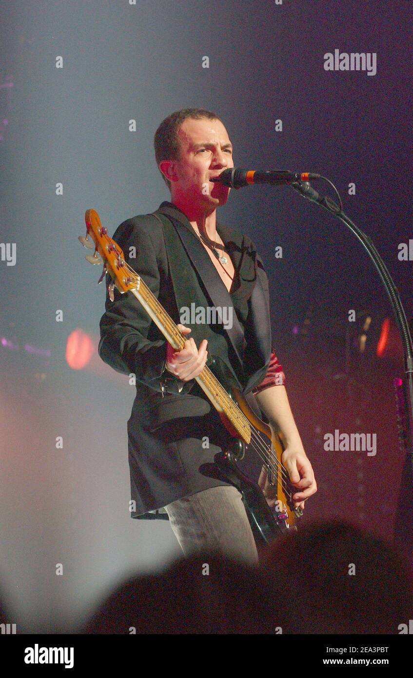 French singer Calogero performs live on stage at the Zenith in Paris ...