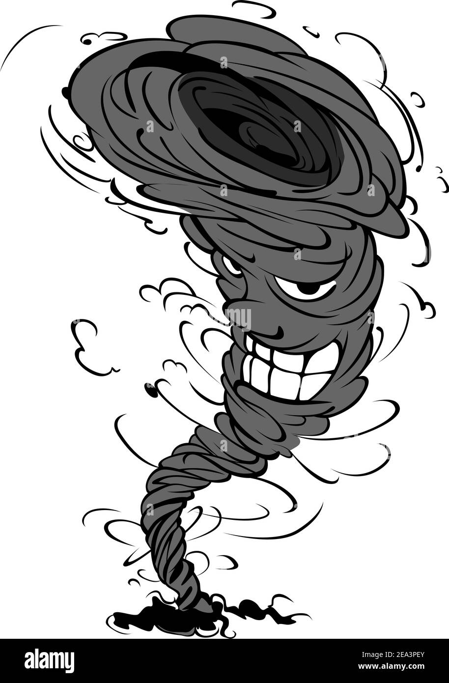 Smiling tornado in cartoon style for weather design Stock Vector Image ...
