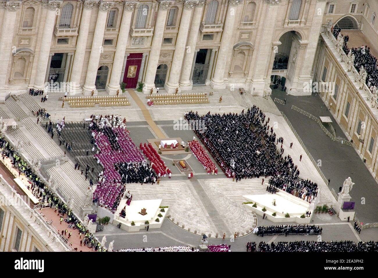 Funeral of Pope John Paul II at St. Peter Square in the Vatican City ...