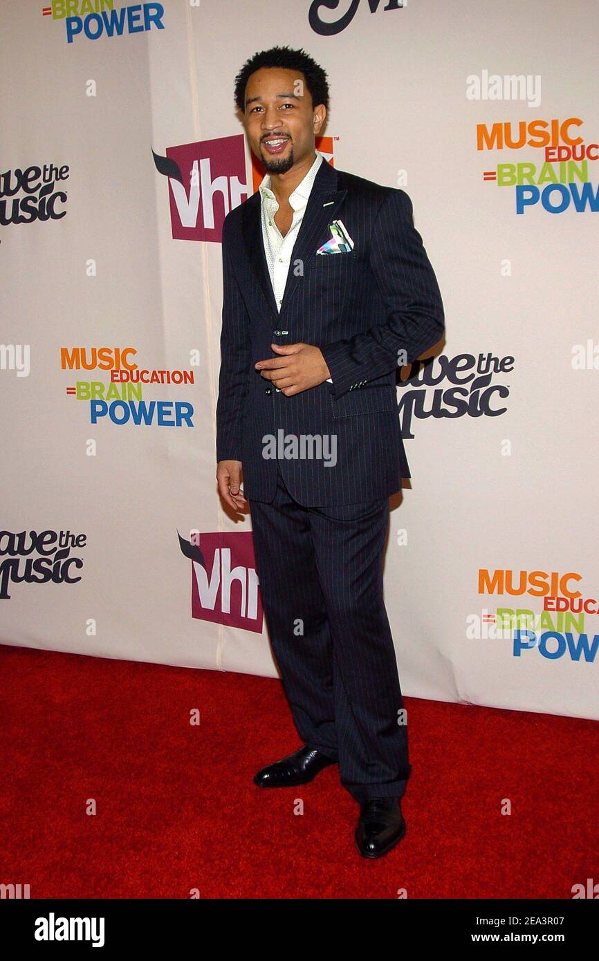 U.S. musician John Legend arrives at 'VH1 Save the Music', a concert to ...