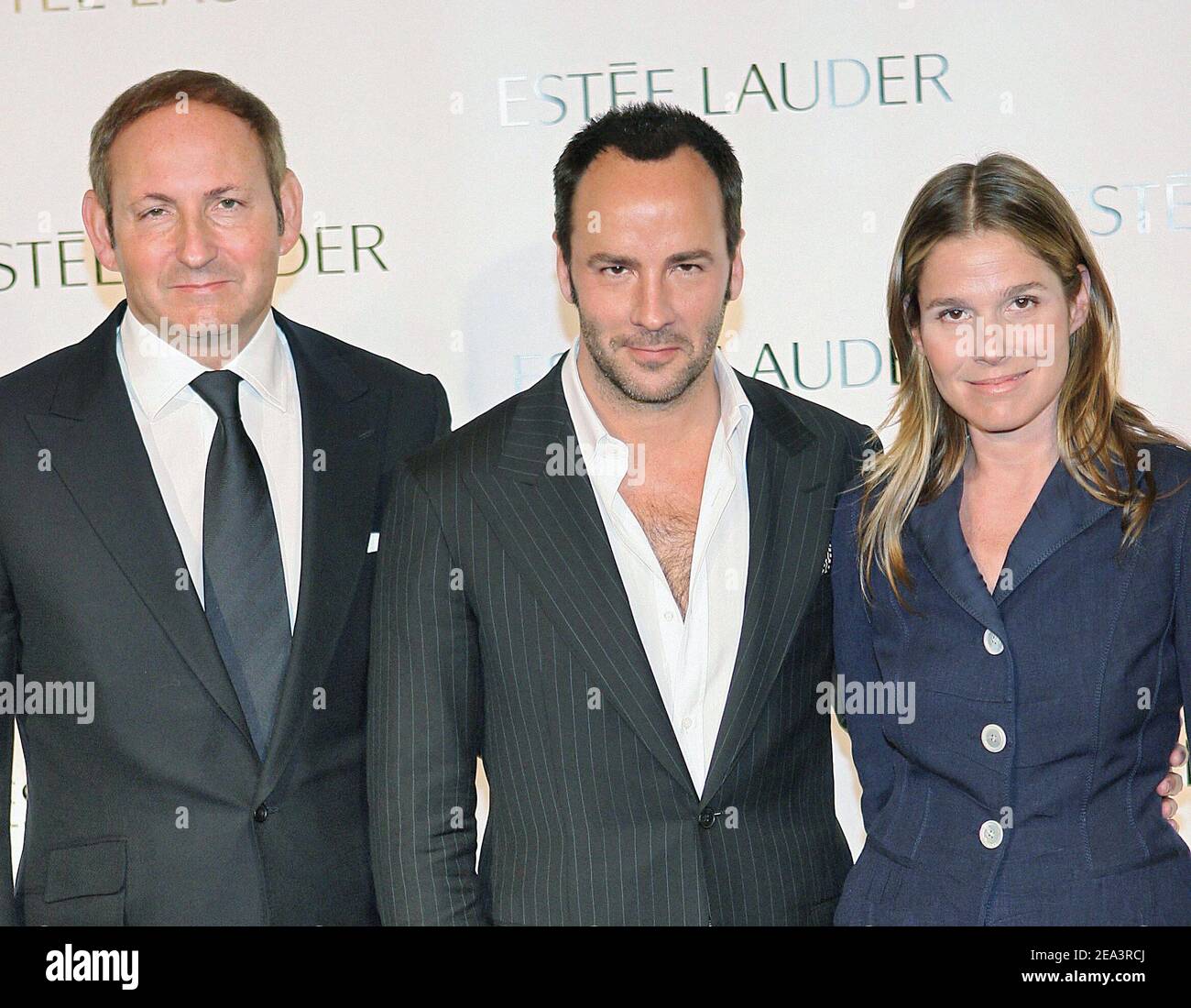 (L-R) Estee Lauder Global Brand President, John Demsey, U.S. fashion ...